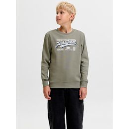 Jack & Jones Jack & Jones Junior Herren Sweatshirt &raquo;JJELOGO SWEAT CREW 2 COL AW26 SN JNR&laquo;, Baumwolle, regular fit gr&uuml;n 140