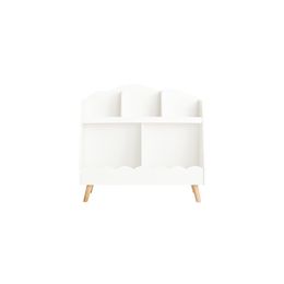 sobuy Kinderregal mit 5 F&auml;chern Wei&szlig; Modern