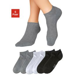 H.I.S. H.I.S Damen Sneakersocken &raquo;Damen Herren Sneaker Socken aus Baumwolle, Niedrige Socken Sportsocken&laquo; Packung, 6 Paar tlg. mit weicher Frotteesohle 