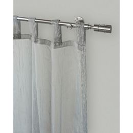 Garesa Gardinenstange &raquo;Lisa&laquo; 1 l&auml;ufig-l&auml;ufig Fixma&szlig; Fixl&auml;nge 120, 160 und 200 cm, OHNE Ringe silber B/L: 120cm, 1 l&auml;ufig