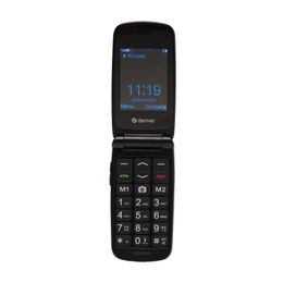 Denver BAS-24800L Mobiltelefon &ndash; 4G, mit SOS-Taste und Ladestation, schwarz