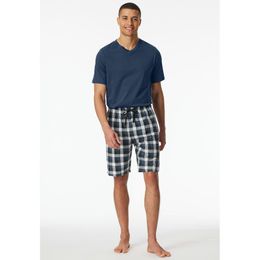 Schiesser Herren Pyjamashorts &raquo;Mix + Relax&laquo; kariert, Gummizug, Bindeband grau 58, N-Gr