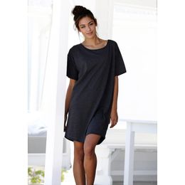 Arizona Damen Sleepshirt mit Rundhalsausschnitt grau 40/42, N-Gr