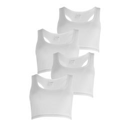 Schiesser M&auml;dchen Bustier Long Life Rib 4er Pack
