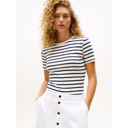 Tommy Hilfiger Damen T-Shirt &raquo;SLIM CODY C-NK&laquo; Baumwolle, slim fit blau XS (34)