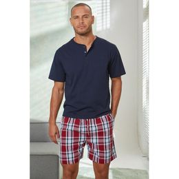 H.I.S. H.I.S Herren Pyjama 1 St&uuml;ck, 2 tlg. Schlafanzug mit Webshorts bunt 52/54 (L)