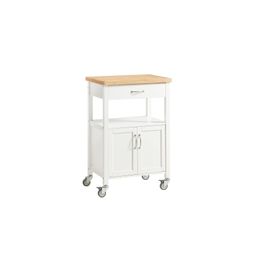 sobuy K&uuml;chenwagen mit 1 Schublade Wei&szlig; 60x44,5x91,5cm Funktional