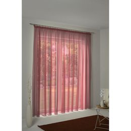 WIRTH Vorhang &raquo;LORCA&laquo; Kr&auml;uselband 1 Stk. tlg. rot Obermaterial: 66% Polyester, 34% Baumwolle 180cm, Kr&auml;uselband, 132cm