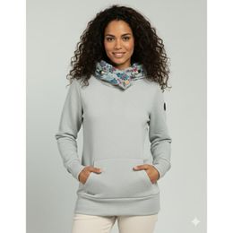 Ragwear Damen Sweatshirt &raquo;ANGELLIKA FLOWERS O&laquo;, mit Kapuze wei&szlig; S