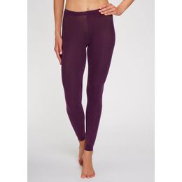 Lavana Damen Strickstrumpfleggings &raquo;Baumwoll Strumpfhose ohne Fu&szlig;, Uni Farben&laquo; Thermosan, fein gestrickt, weich und elastisch lila 32/34
