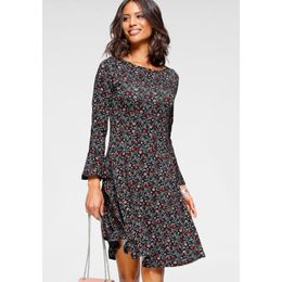Laura Scott Damen Jerseykleid festliche Anl&auml;sse, langes Kleid, elegant, aus Viskosemischung schwarz 38, N-Gr