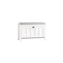 sobuy Schuhbank mit 1 T&uuml;r Wei&szlig; 80x30x50cm Klassisch