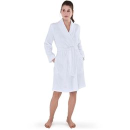 M&ouml;ve Damenbademantel &raquo;ideal f&uuml;r Sauna & Spa, Hotelbademantel, Morgenmantel&laquo; wei&szlig; Obermaterial: 100% Baumwolle 38 L: 100cm