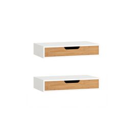 sobuy Nachttisch mit 1 Schublade Wei&szlig; 40x24x8cm Modern