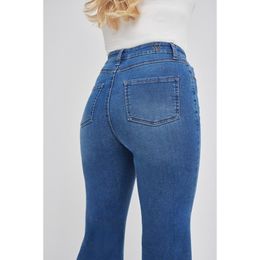 Wonderjeans Damen wonderjeans Straight-Jeans &raquo;High Waist Straigth&laquo; mit Stretch 42, L&auml;nge 30