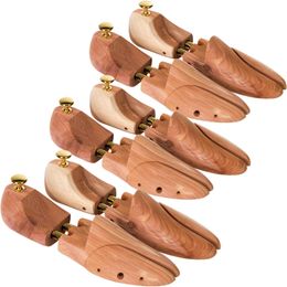 TecTake&reg; 3 Paar Schuhspanner, aus Zedernholz, Verhinderung von Gehfalten, gute Luftzirkulation, Messingknopf f&uuml;r einfaches Herausziehen