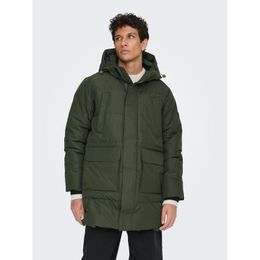 Only & Sons Only & Sons Herren ONLY & SONS Parka &raquo;ONSCAM PARKA OTW&laquo; mit Kapuze gr&uuml;n S
