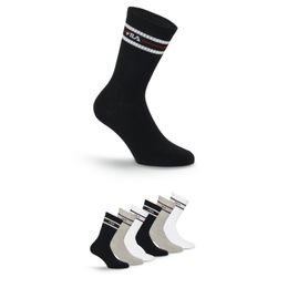 Fila Damen Socken &raquo;UNISEX LIFESTYLE PLAIN SOCKS&laquo; 6 Paar tlg. mit eingestricktem Logo bunt 39-42