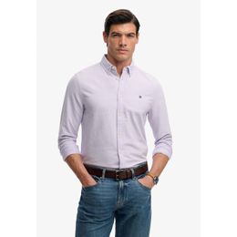 Superdry Herren Langarmhemd &raquo;PREPPY OXFORD L/S SHIRT&laquo; Baumwolle, regular fit lila 3XL, N-Gr