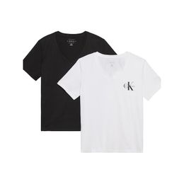 Calvin Klein Jeans Damen T-Shirt &raquo;MONOLOGO VNK 2PACK TEE&laquo; Packung, 2er-Pack, 2 Stk., Logoschriftzug schwarz XS (36)