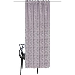 Home Wohnideen Vorhang &raquo;GINGKO&laquo; Multifunktionsband 1 Stk. tlg. Verdunkler, jacquardgemustertes Gingko-Blatt-Motiv, 100% verdunklend grau Polyester 