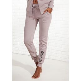Bench. Loungewear Damen Sweatpants mit Logodruck und Stickerei, Loungewear rosa 48/50, N-Gr