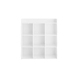 sobuy Kinderregal mit 9 F&auml;chern Wei&szlig; 95x34x105cm Modern