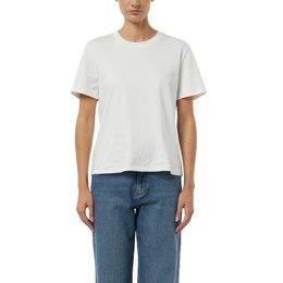 comma, Comma Damen T-Shirt unifarben, aus reiner Baumwolle wei&szlig; 40
