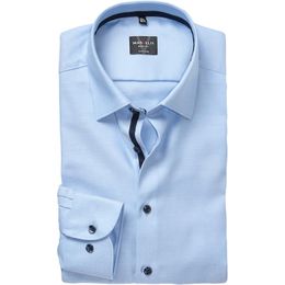 MARVELIS Herren MARVELIS Langarmhemd Businesshemd, New-York-Kentkragen, unifarben, schmale Passform 42, N-Gr