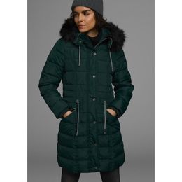 Kangaroos Damen Kangaroos Steppjacke mit Kapuze figurbetonter Schnitt, mit Rei&szlig;verschlusstaschen gr&uuml;n 50