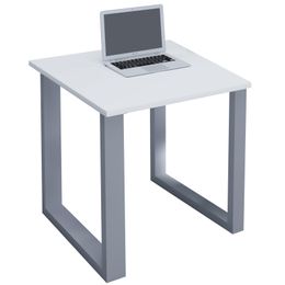 Vcm Holz Schreibtisch H. 76 x B. 80 x T. 80 cm Computertisch schlicht F&uuml;&szlig;e aus hochwertigem Metall Arbeitstisch B&uuml;rom&ouml;bel - Lona U