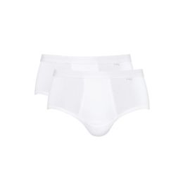 Mey Herren Slip &raquo;Noblesse&laquo; 2er-Pack, Mit Eingriff wei&szlig; 4/S