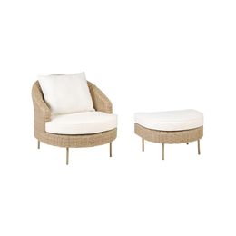 Beliani 5-tlg Sessel ARCILLE II in /Beige/Wei&szlig; | Gr.: onesize