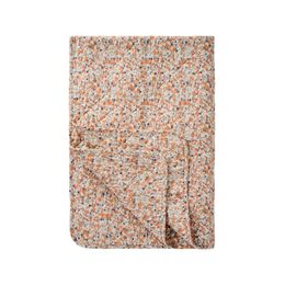 IB Laursen Quilt mit verschiedenen Blumen-Mustern in orange | Gr.: onesize