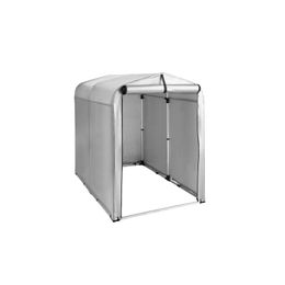 sobuy Fahrradgarage mit 1 T&uuml;r Silber 179x120x160cm Funktional