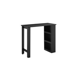 sobuy Bartisch mit 3 Regalb&ouml;den Schwarz 112x57x106cm Modern