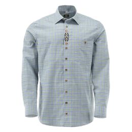 OS-Trachten Trachtenhemd Pluwi in jeans | Gr.: 35-36