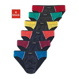 Le Jogger Herren Le Jogger Slip Packung, 6 Stk. mit kontrastfarbenen Highlights blau 4, 6 Stk.