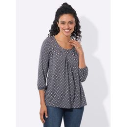 WITT WEIDEN Druck-Shirt in taubenblau-graphit-bedruckt | Gr.: 40