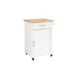sobuy K&uuml;chenwagen mit 1 Schublade Holzfarbe 65x45,7x90cm Funktional