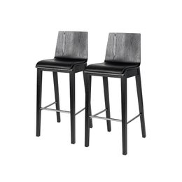 home24 Barstuhl Tunley (2er-Set) in Schwarz | Gr.: onesize