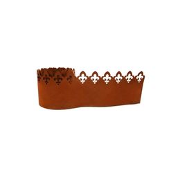 UNUS Rasenkante Rost Blumen 21x500 cm in Braun | Gr.: onesize