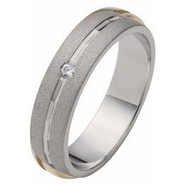Firetti Unisex Trauring &raquo;Schmuck Geschenk Hochzeit Ehering "LIEBE"&laquo; wahlweise mit oder ohne Zirkonia (synth.) silber 17,mit Zirkonia, Silber 925 (