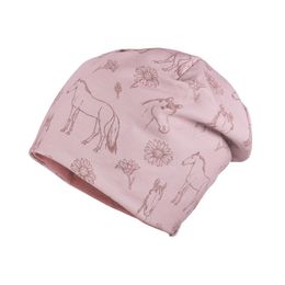 MaxiMo Jungen MaxiMo Beanie 1 Stk. Lilas, Pferd, Jersey, M&auml;dchen, Kids, Reversible rosa 51