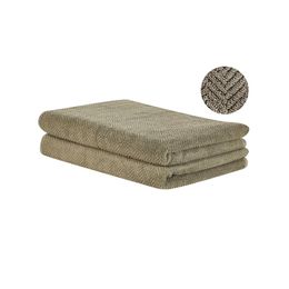 Beliani 2er-Set Handtuch MITIARO in Gr&uuml;n | Gr.: onesize