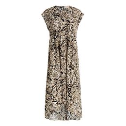 Cartoon Midikleid mit Muster in Nature/Black | Gr.: 36