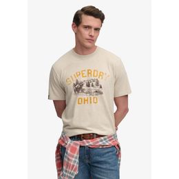 Superdry Herren Rundhalsshirt &raquo;WILD FRONTIER RLXD TEE&laquo; Baumwolle, loose fit beige XL