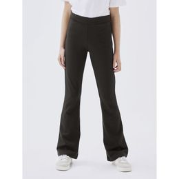 name it M&auml;dchen Jerseyhose &raquo;NKFFRIKKALI f&uuml;r M&auml;dchen mit ausgestelltem Bein und Viskose&laquo; unifarben, casual, ausgestellt, Viskosemix, ohne Kragen 