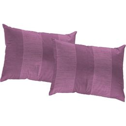 WIRTH Dekokissen &raquo;Niederau&laquo; lila Obermaterial: 67% Polyacryl, 33% Polyester B/L: 40cm x 60cm, 2 Stk.