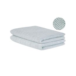 Beliani 2er-Set Handtuch MITIARO in Gr&uuml;n | Gr.: onesize